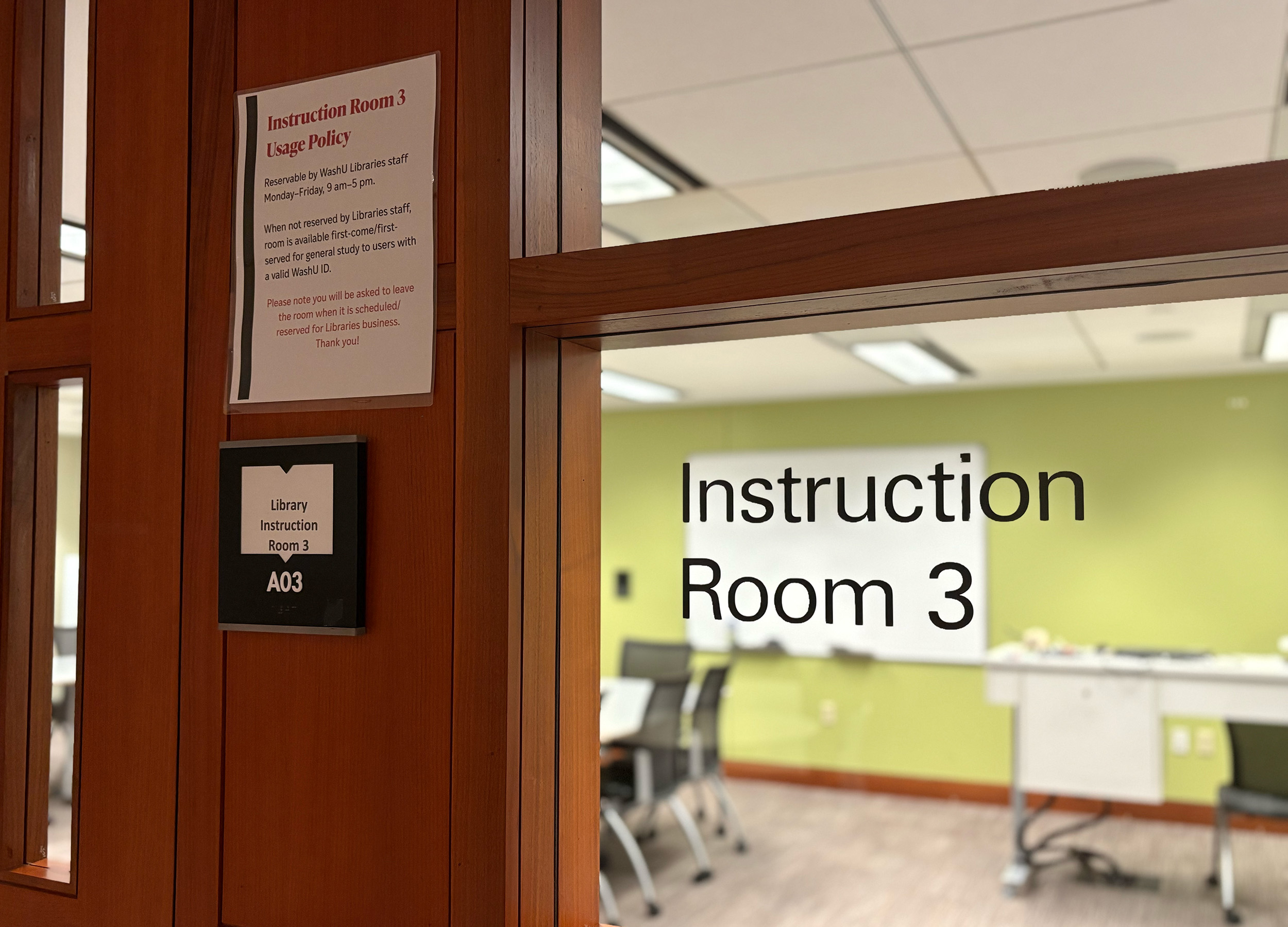 Instruction Room 3 - WashU Libraries